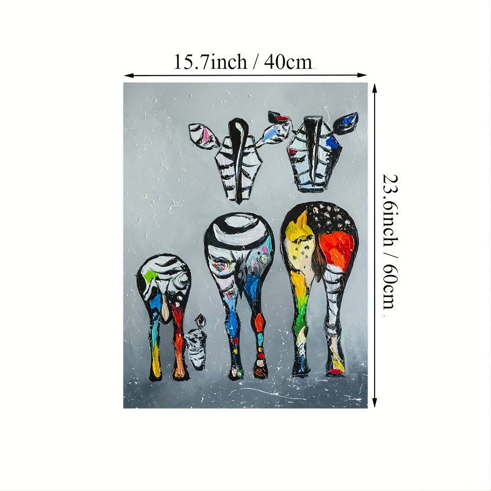 Zebra Wall Art Poster Colorful Cartoon Animals Picture Print - Temu Canada