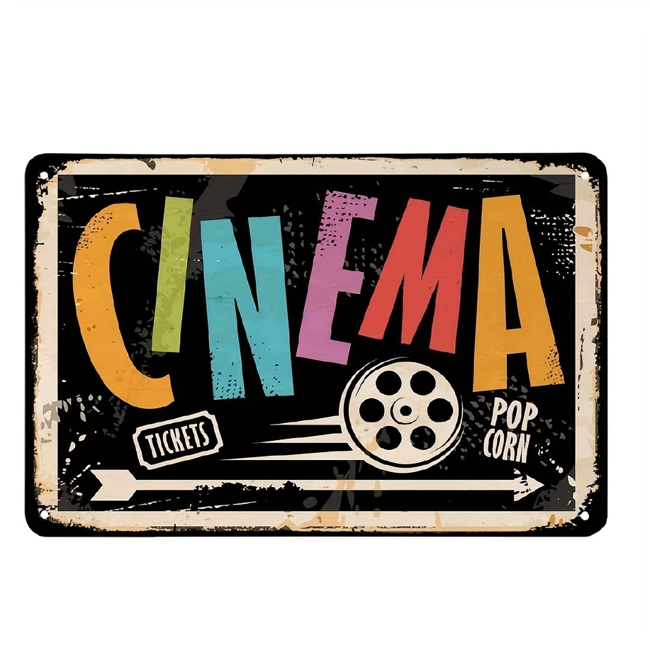 Cinema Tin Sign Film Tickets Movie - Temu Australia