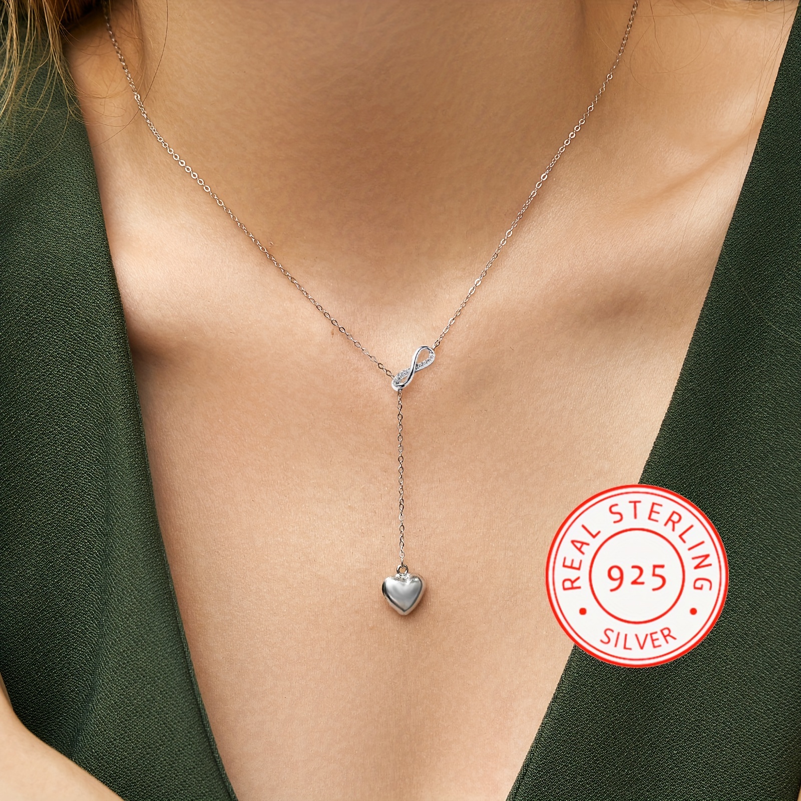 925 Sterling Silver Romantic Personality Infinity Symbol - Temu United ...