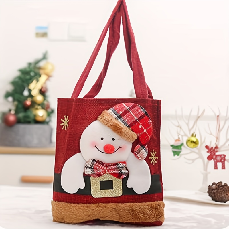 Christmas Decor Gift Bag Santa Snowman Bear Reindeer Decor - Temu ...