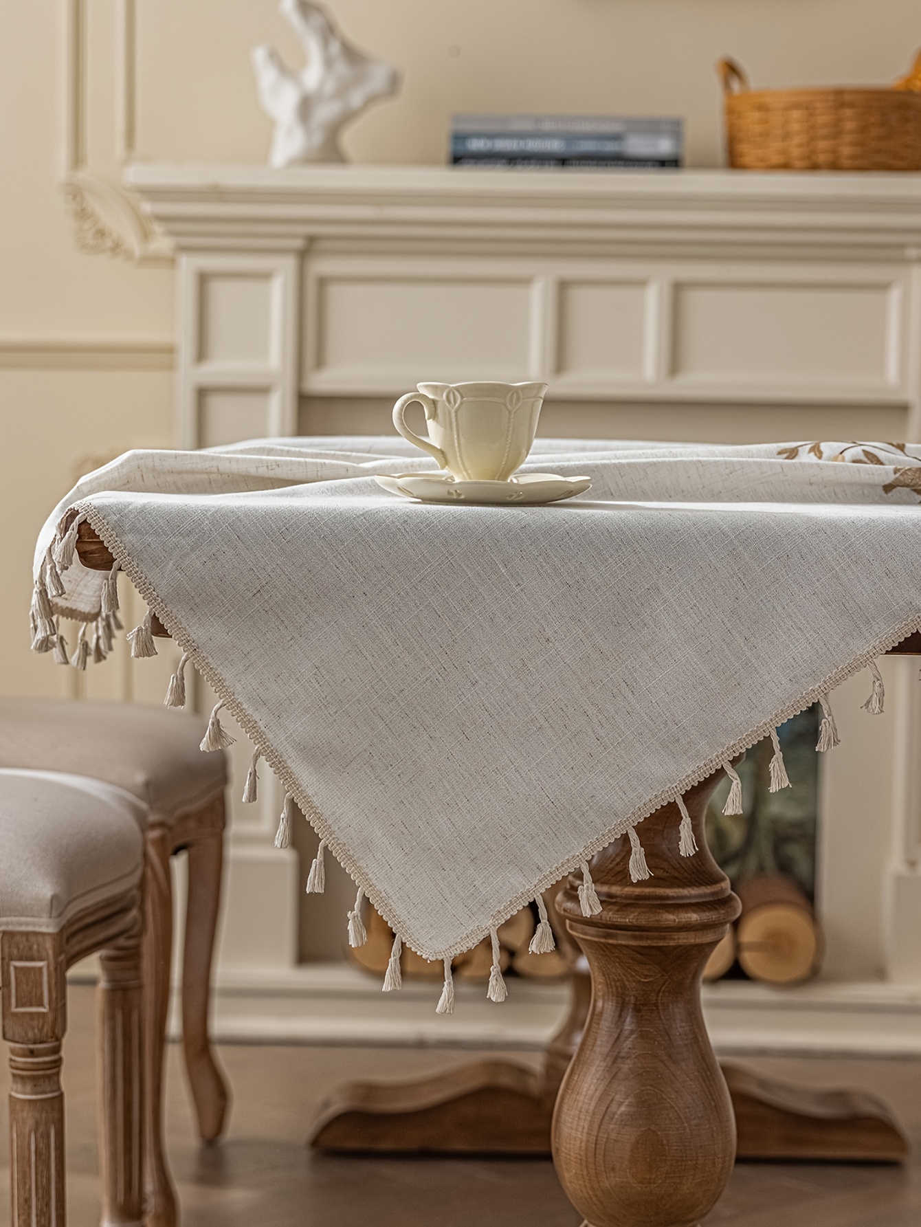 Polyester Tablecloth Coffee Color Geometric Hollowed - Temu Australia