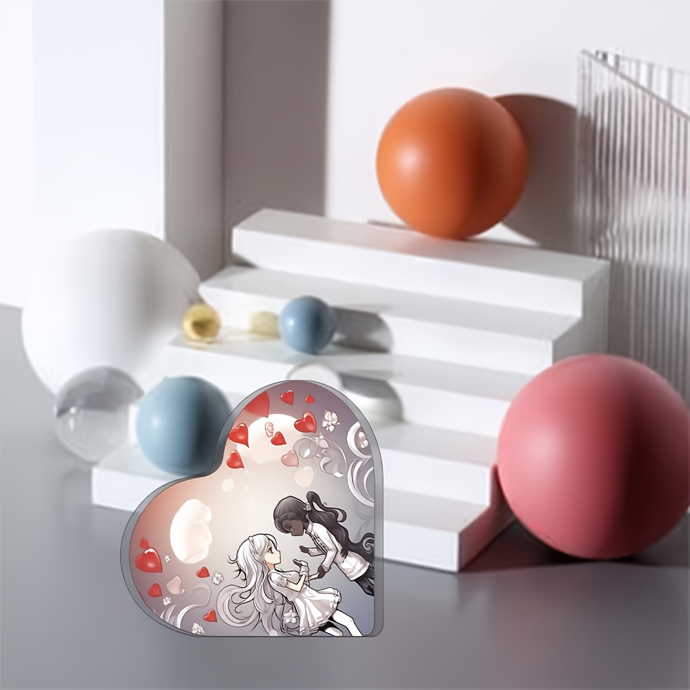 Heart Shaped Acrylic Sign Sweet Love Gift Friends Home Decor - Temu ...