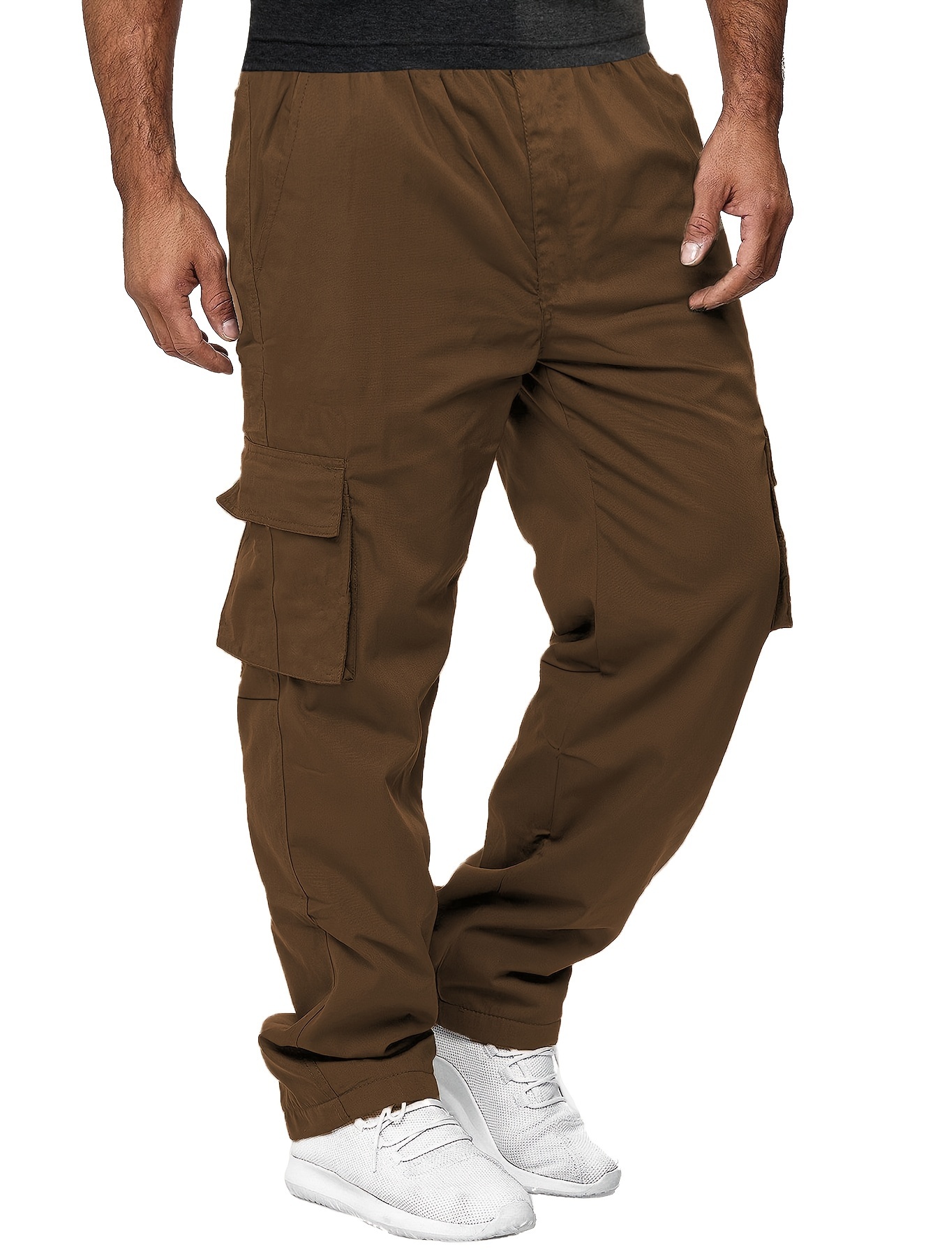 Cotton Blend Classic Design Multi Flap Pockets Cargo Pants Temu Ireland