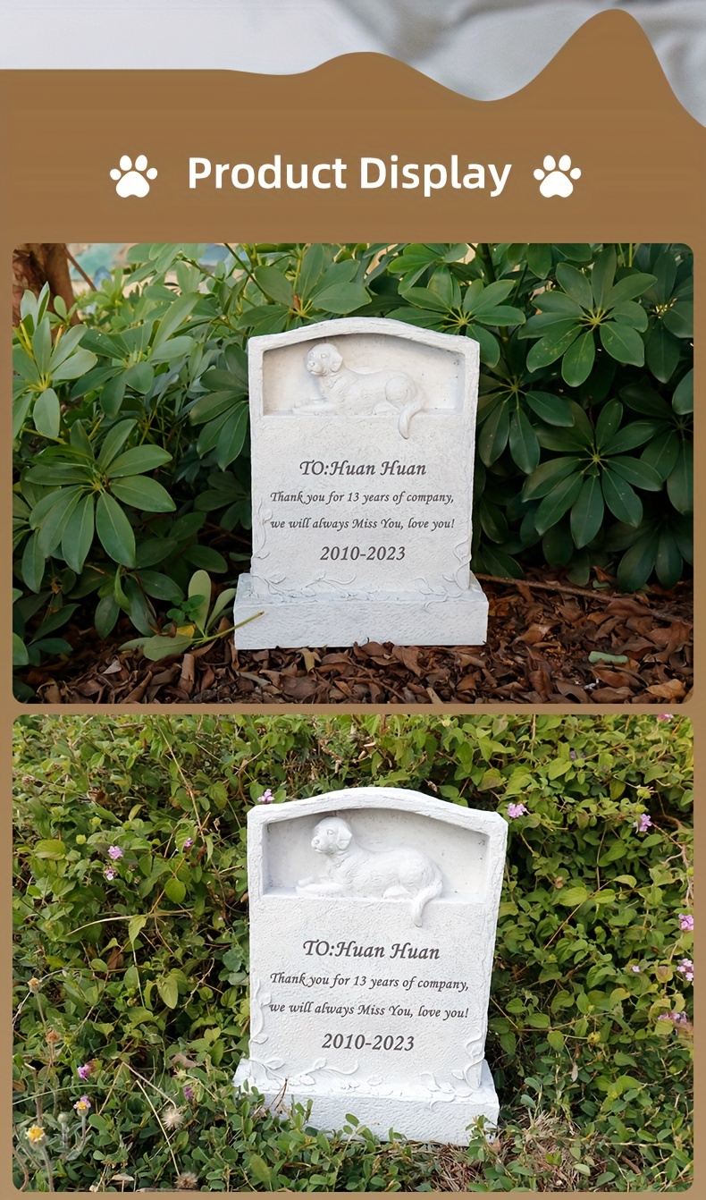 Custom Engraved Dog Memorial Stone Personalized Pet Grave - Temu