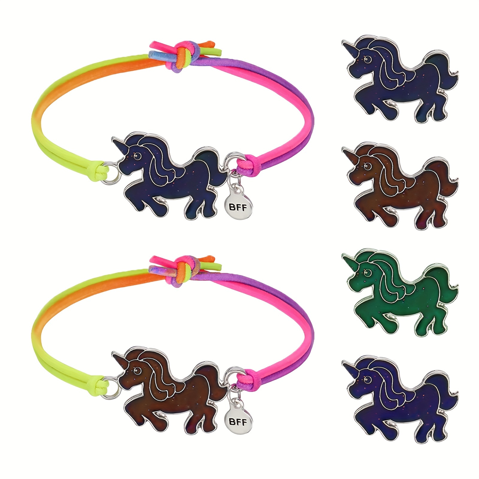 Color Changing Bracelets Cute Horse Unicorn Charm - Temu United Kingdom