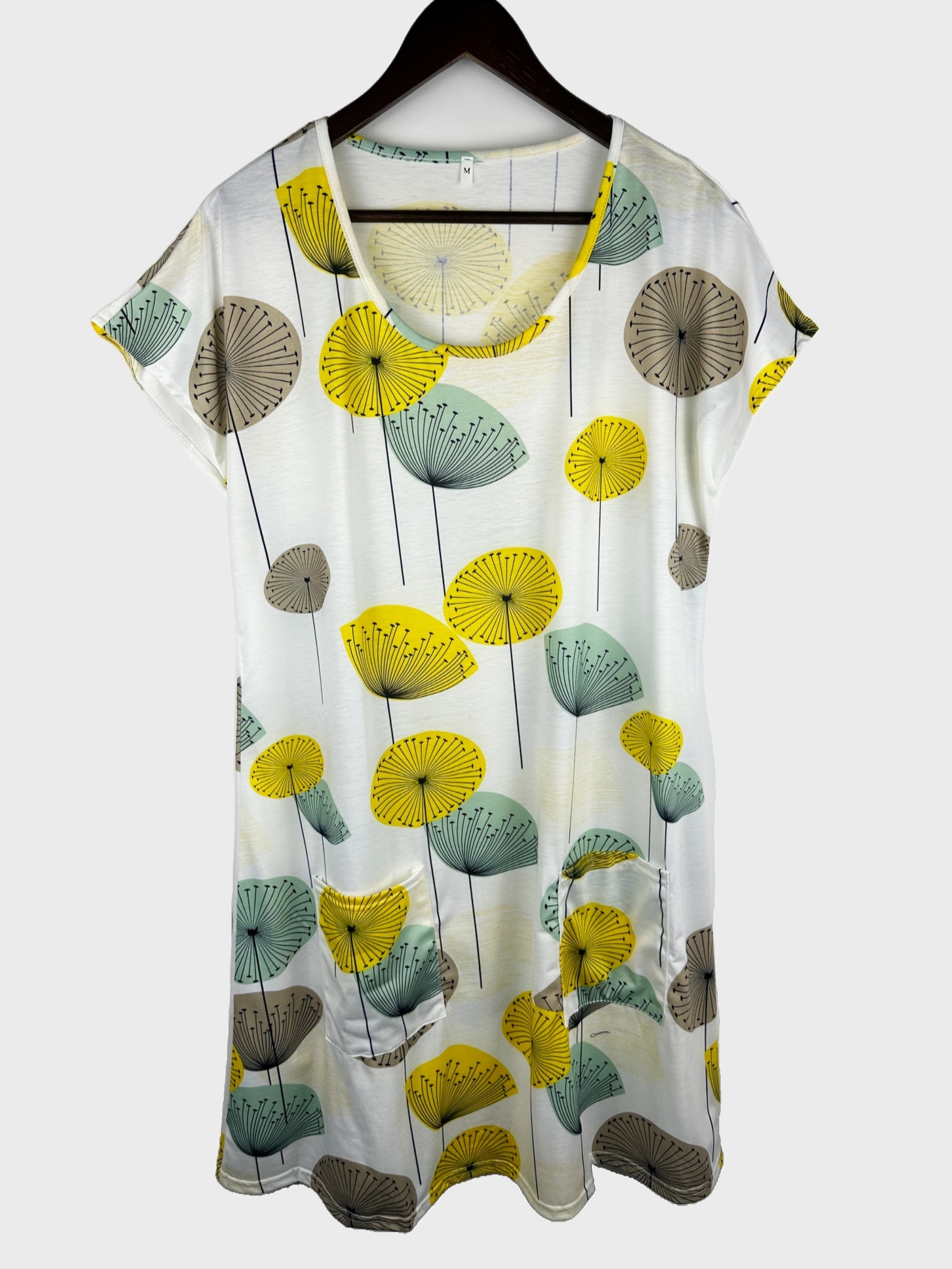 Plus Size Casual Tank Dress Women's Plus Floral Print Cap - Temu United