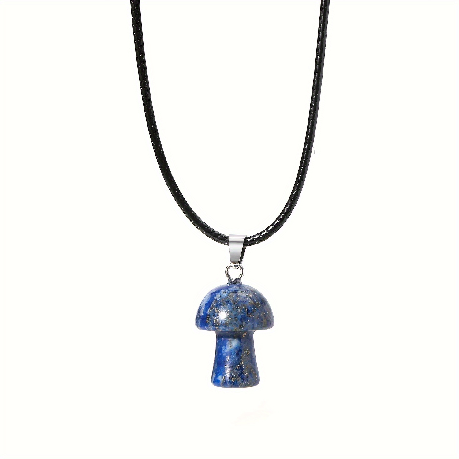 Fashion Natural Stone Crystal Agates Mushroom Pendant - Temu United Kingdom