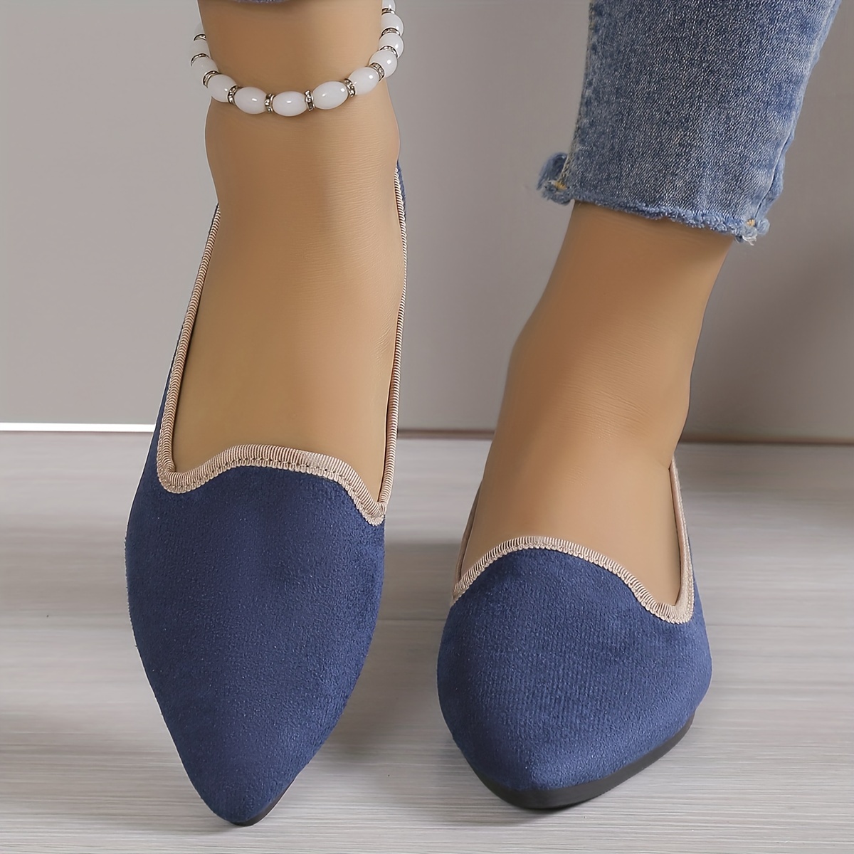 Women's Colorful Plaid Pattern Shoes Slip Point Toe Non slip - Temu ...