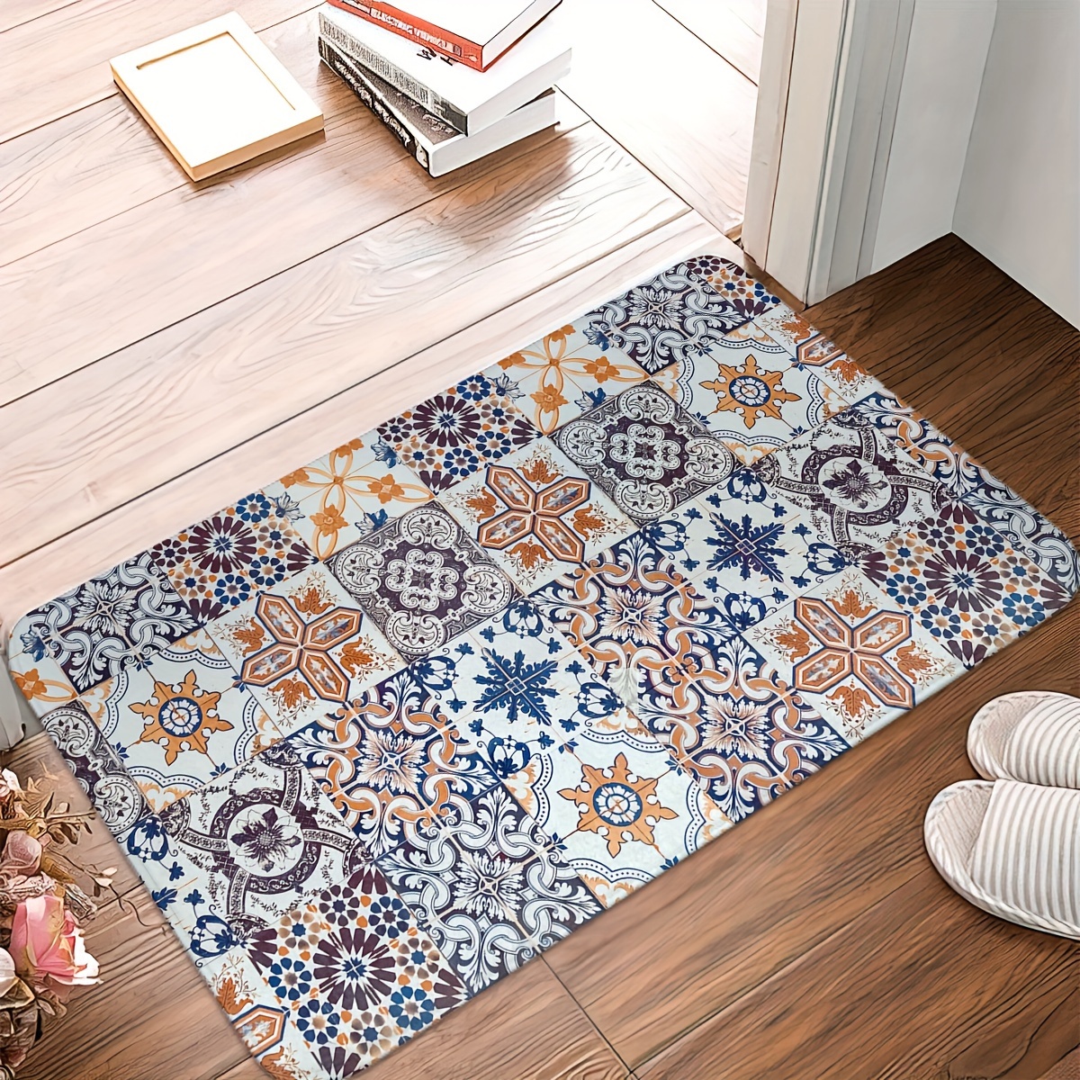 Print Kitchen Rugs Mats Thickened Non slip Machine Washable - Temu ...