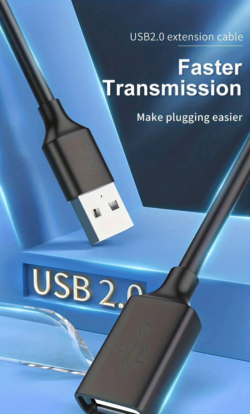 Usb 20 연장 케이블 남성 여성 연장 케이블 데이터 전송 Usb 키보드 마우스 하드 드라이브 프린터와 호환 가능