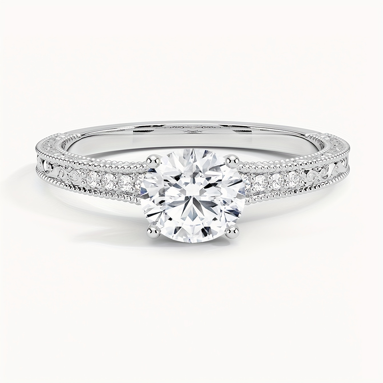 Stylish Promise Ring Inlaid Shining Zirconia Silvery Rosy - Temu United ...