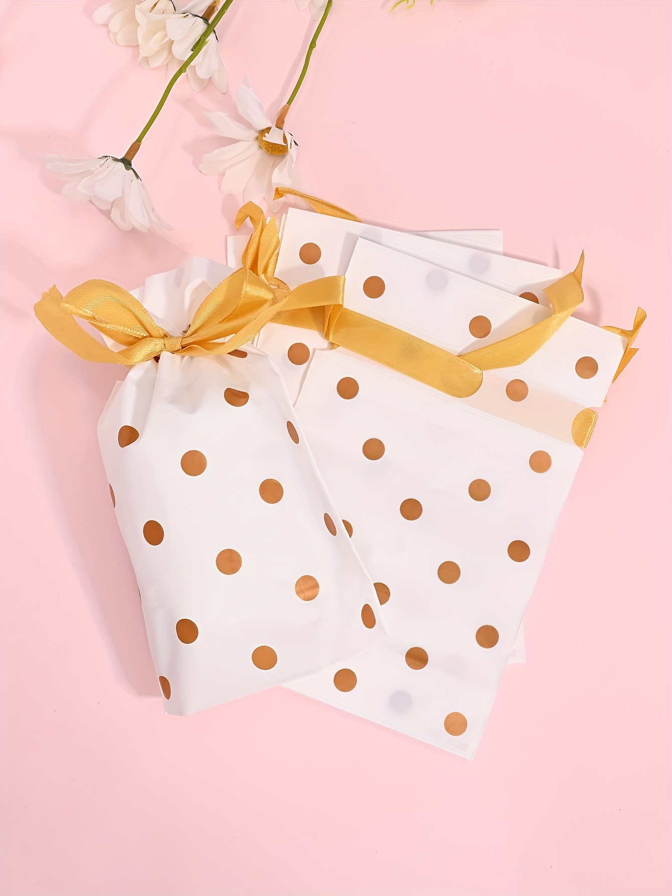 Ribbon Drawstring Dot Gift Bags Multifunctional Storage Bags - Temu Canada