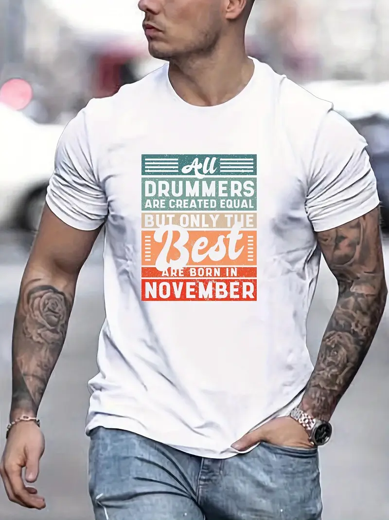 Trendy Cool Crew Neck Tees Men Casual Best Print T Shirt Temu South