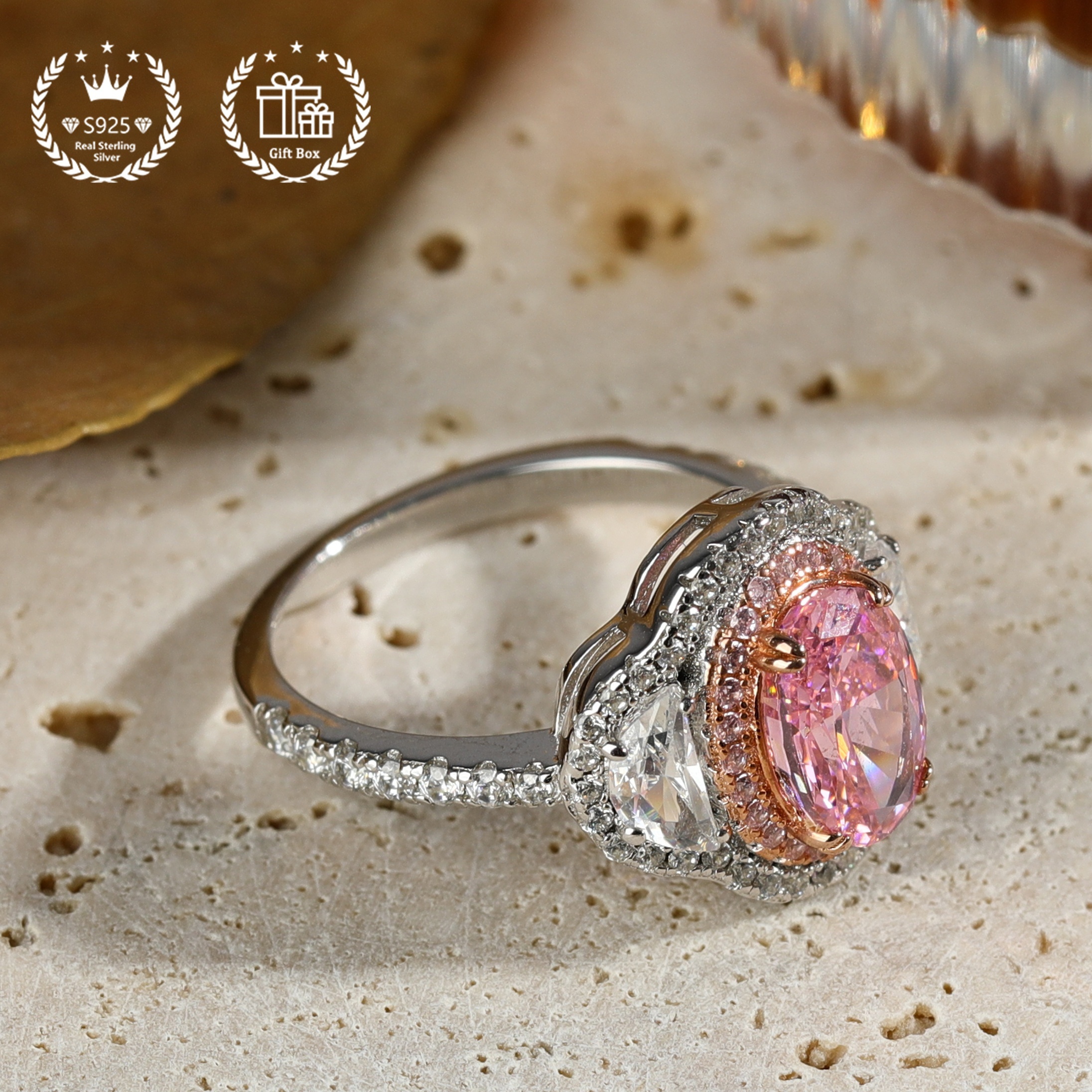 Cubic Zirconia S925 Silver Promise Ring Inlaid 5a Grade - Temu United ...