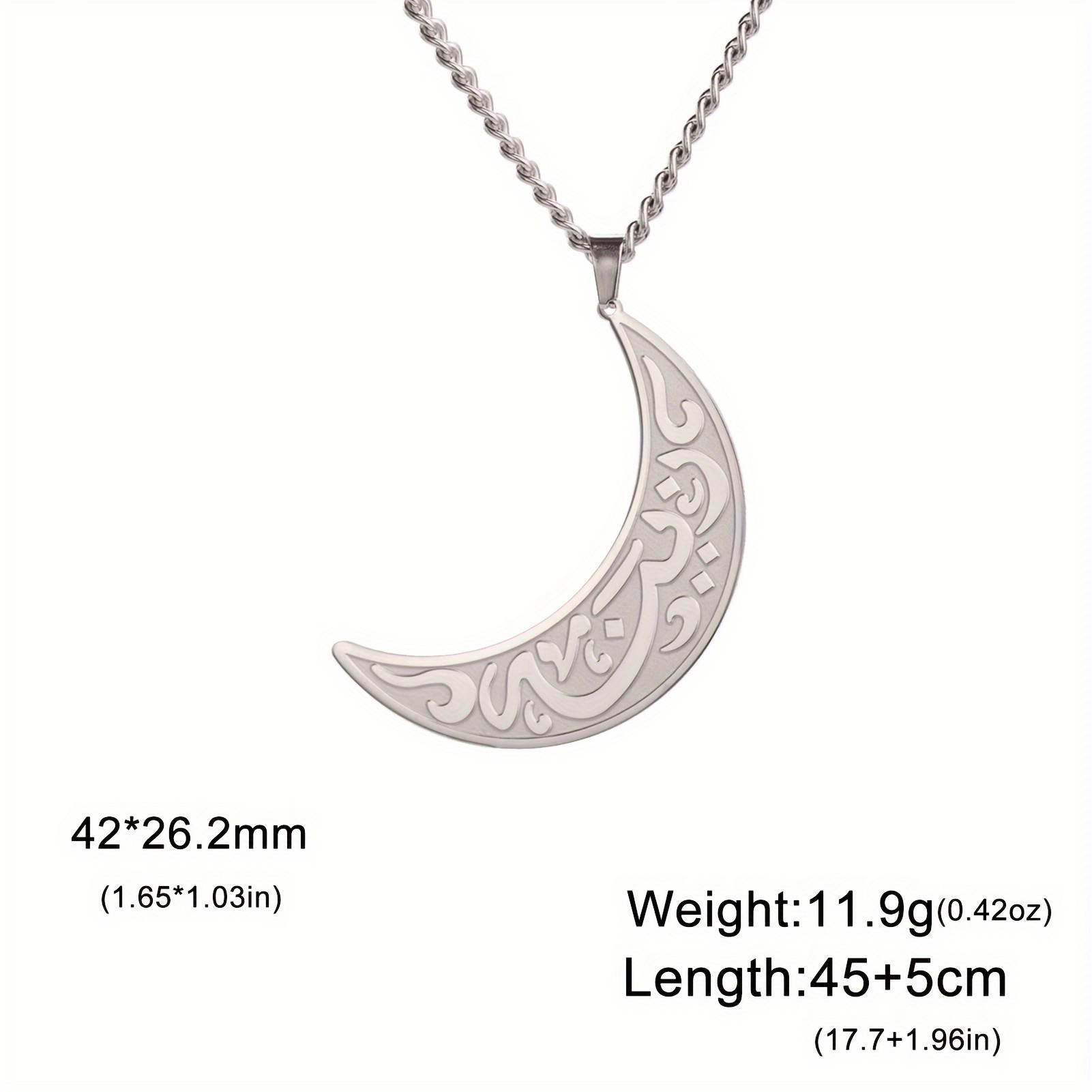 Corrosion Process Rune Moon Pendant Necklace - Temu Ireland