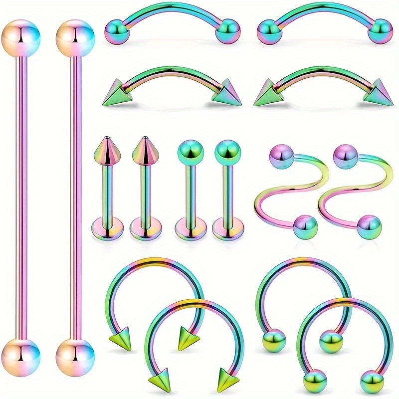 Body Piercing Jewelry Stainless Steel Nose Lip Tongue - Temu Australia