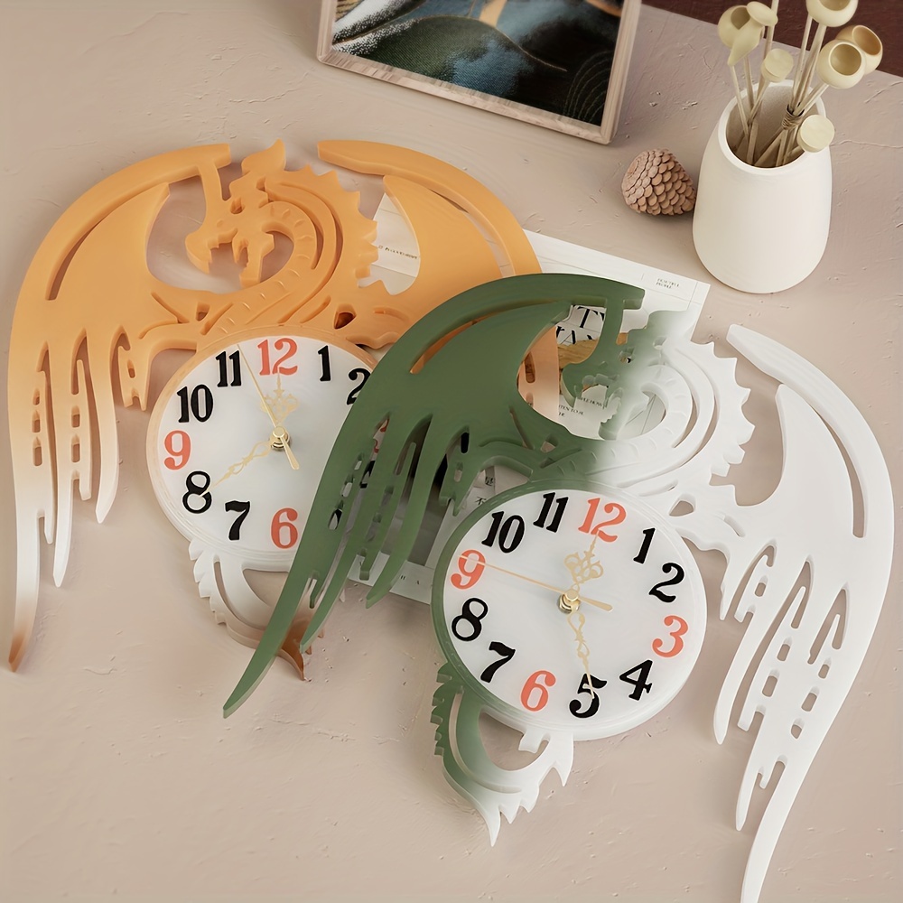 Flying Dragon Clock Resin Epoxy Silicone Molds Diywall Decor - Temu