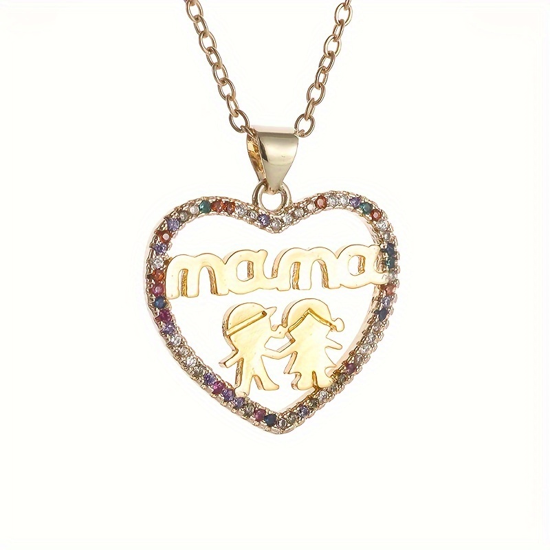 Exquisite Cubic Zirconia Letter Heart shaped Pendant - Temu United Kingdom