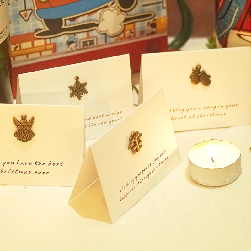 Retro Paper Metal Folding Christmas Greeting Card - Temu Canada