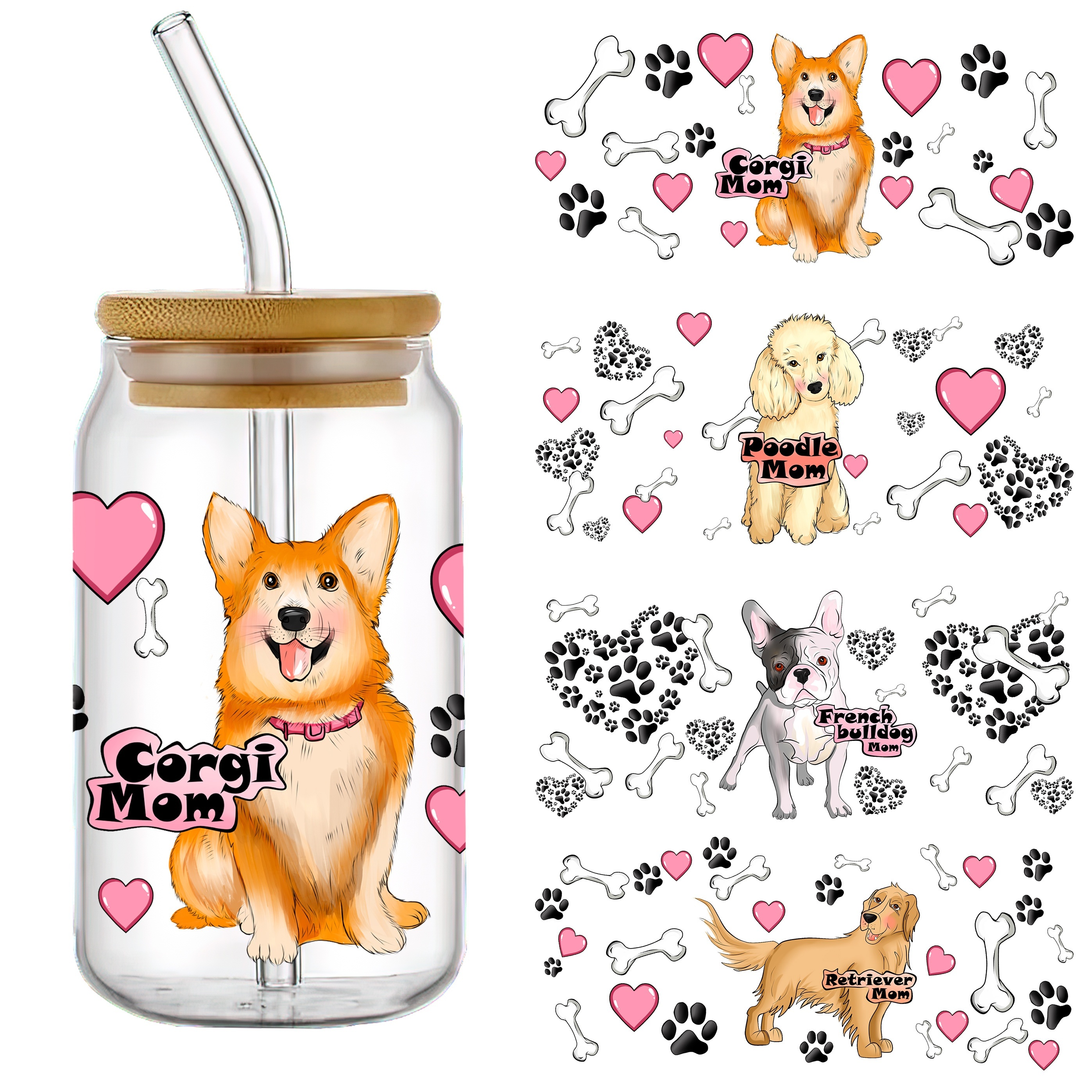 Puppy Dog Uv Dtf Cup Wraps Decals Transfer Printing - Temu Ireland