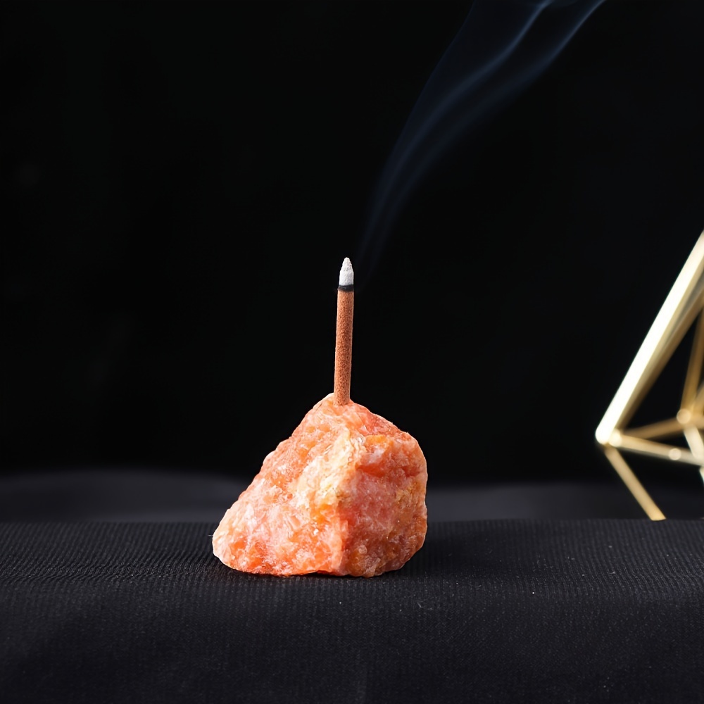 Natural Crystal Stone Ornament Incense Holder Decor - Temu Canada