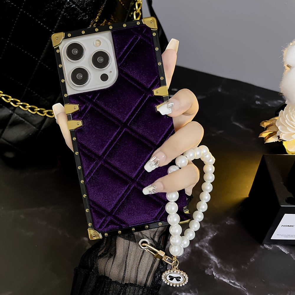 Square Three dimensional Velvet Checkered Pattern Mobile - Temu Canada