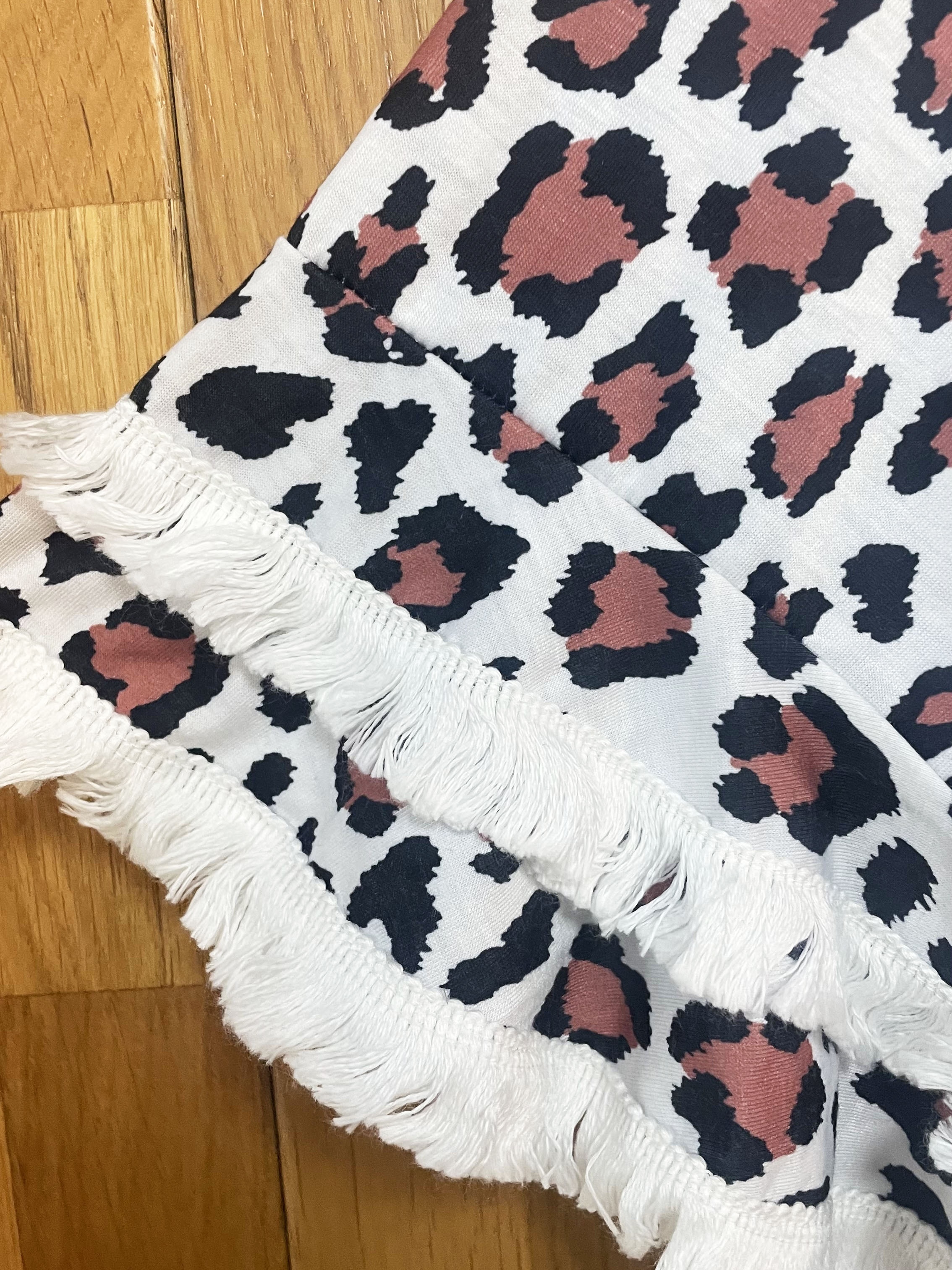 Plus Size Boho T shirt Dame Plus Leopard Print Frynser Trim - Temu Denmark