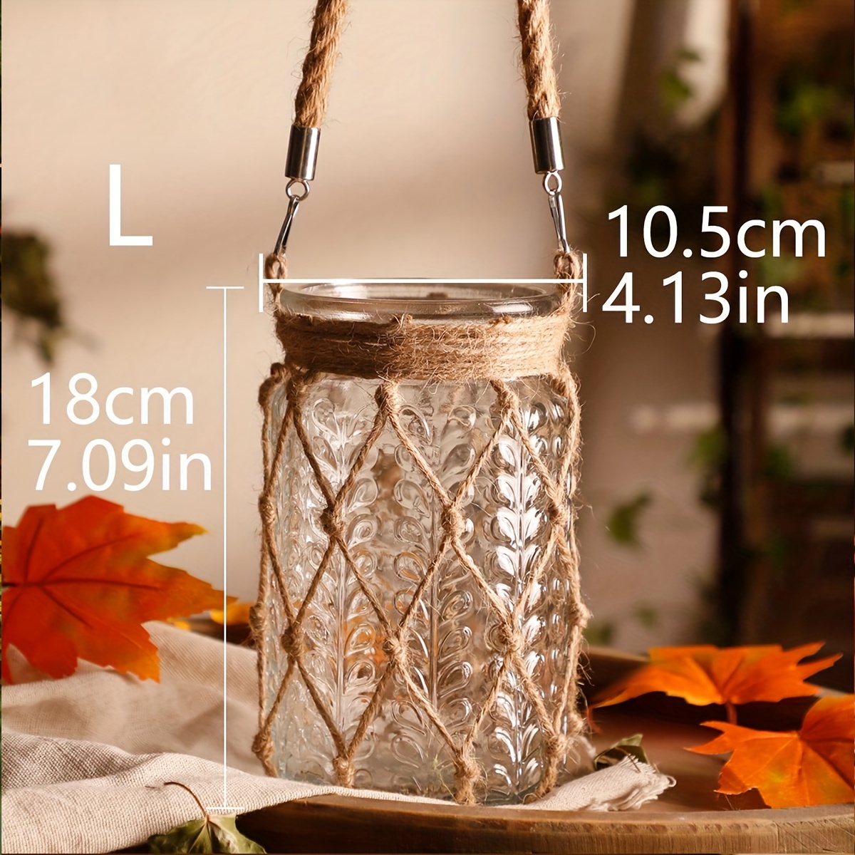 Creative Vintage Boho Artwork Handwoven Clear Glass Cylinder - Temu ...