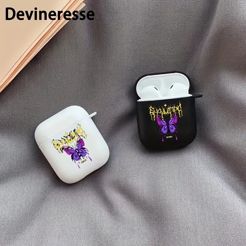 Butterfly Protective Case Acid Graphics Wireless Headset - Temu Australia