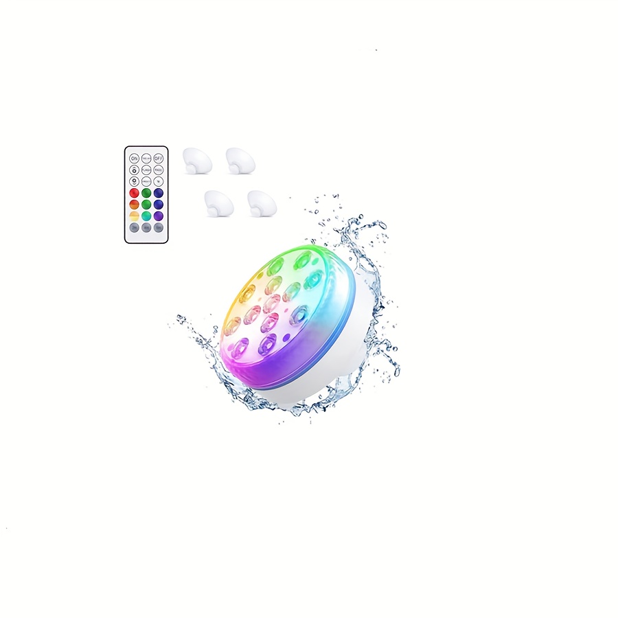 Diving Led Lights, 16 Color-changing Pool Lights, Battery Supply ...