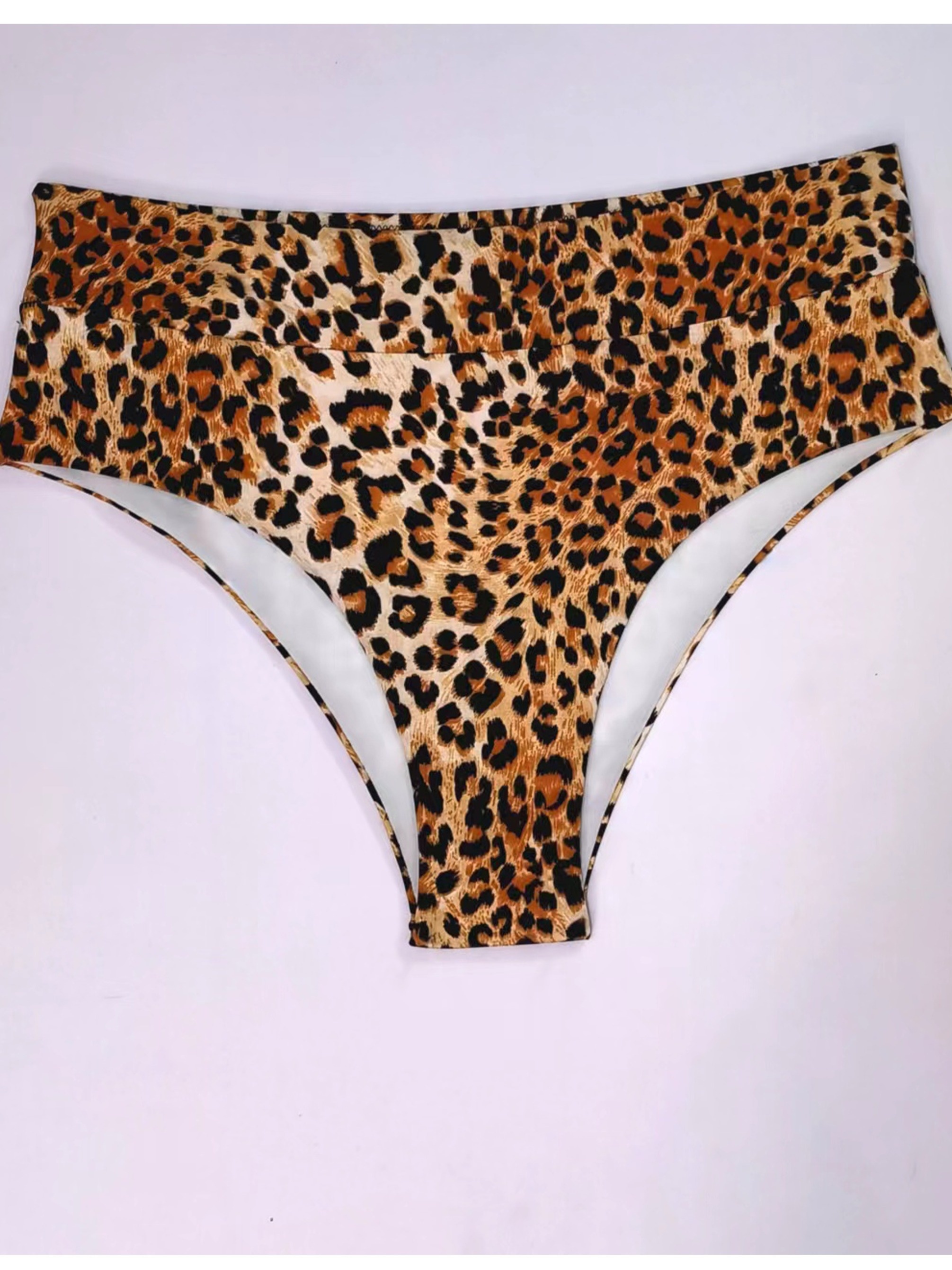 女性用のセクシーなビキニボトム プラスサイズのレオパード柄の伸縮性のあるハ 水着水泳ブリーフ Temu Japan