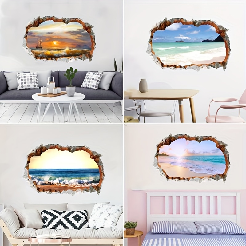 Transform Home A Stunning Ocean Beach Landscape Wall - Temu Australia