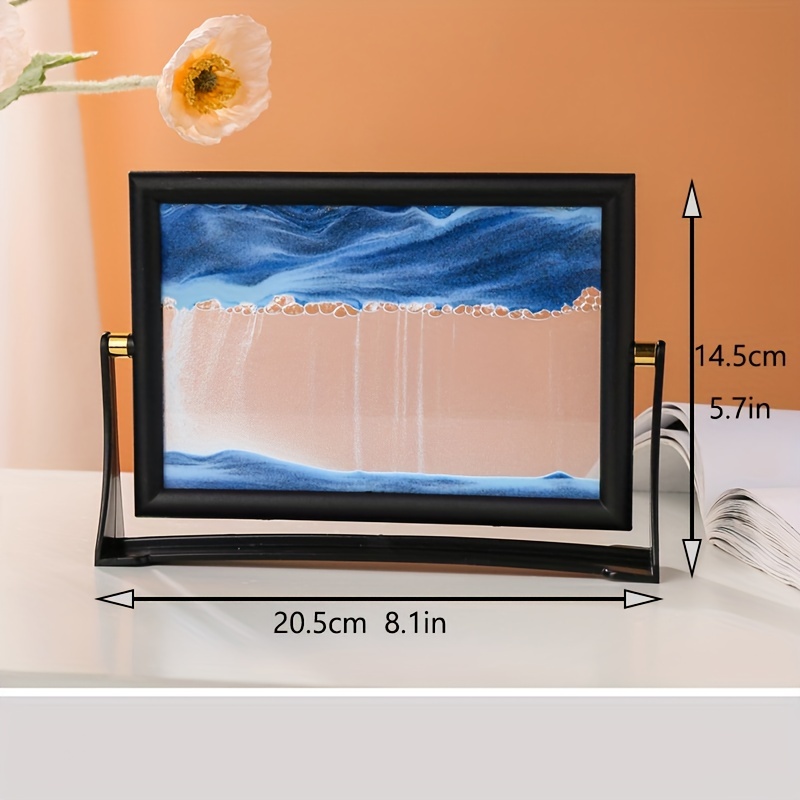 Rotatable Moving Sand Art Painting Square Glass 3d Deep Sea - Temu ...