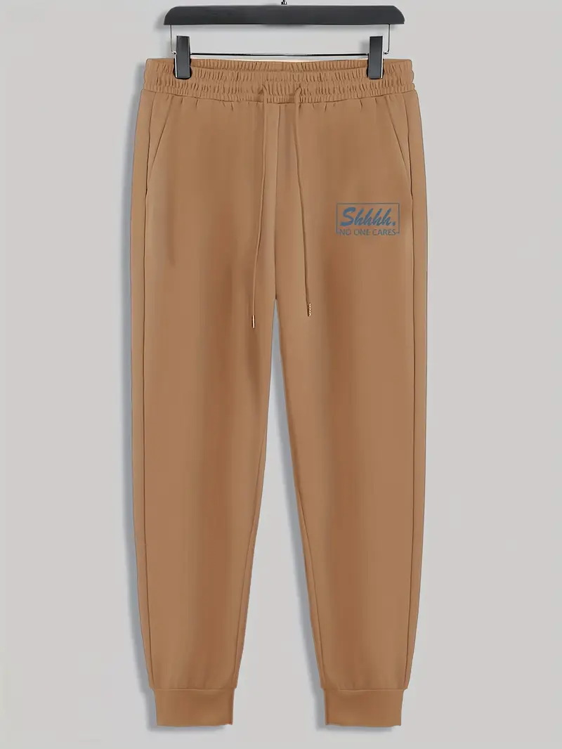 Shhh Print Mens Pants Drawstring Sweatpants Loose Casual Temu Canada