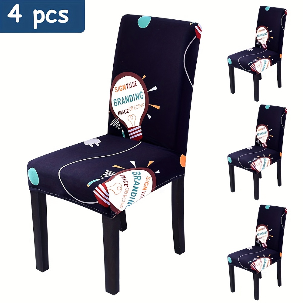 Printed Elastic Dining Chair Cover Chair Slipcovers Hotel - Temu United ...