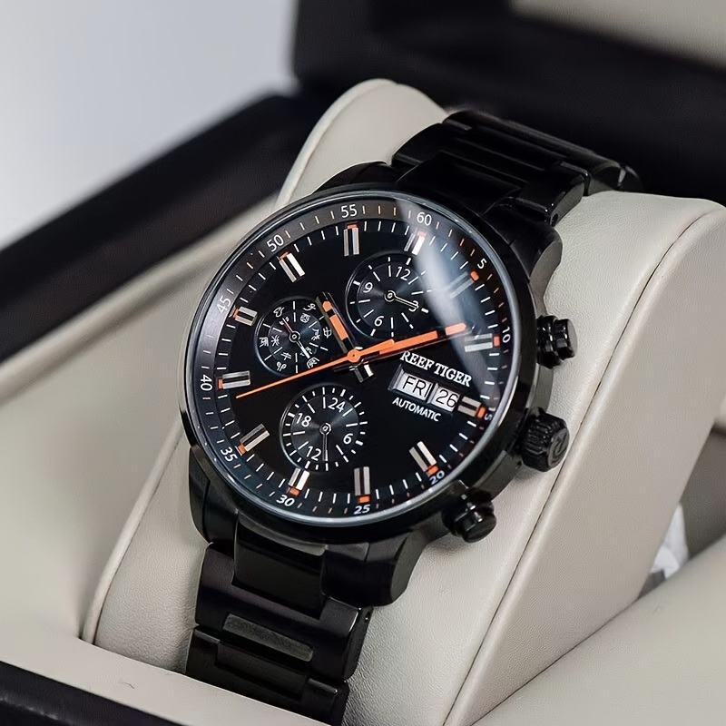 Men's Fully Automatic Mechanical Watch, Waterproof Trendy Watch - Temu ...