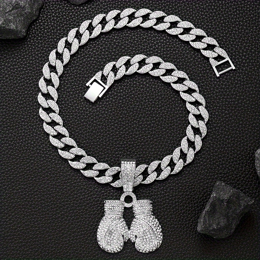 Gloves Pendant Necklace Hip Hop Boxing Gloves Pendant Chain - Temu ...