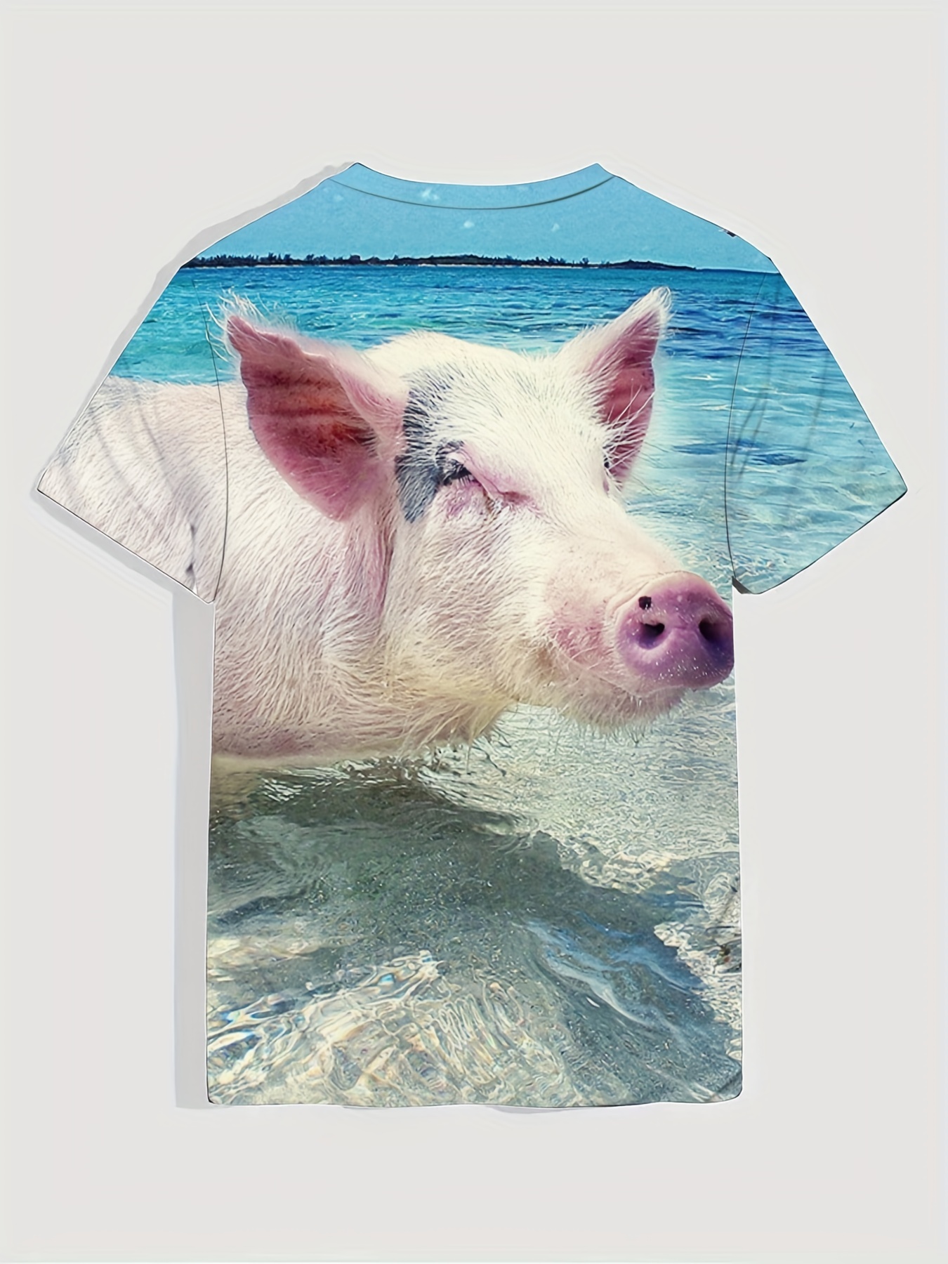 Pig 3d Print Mens T Shirt For Summer Casual Stretch Loose Novelty Tees ...