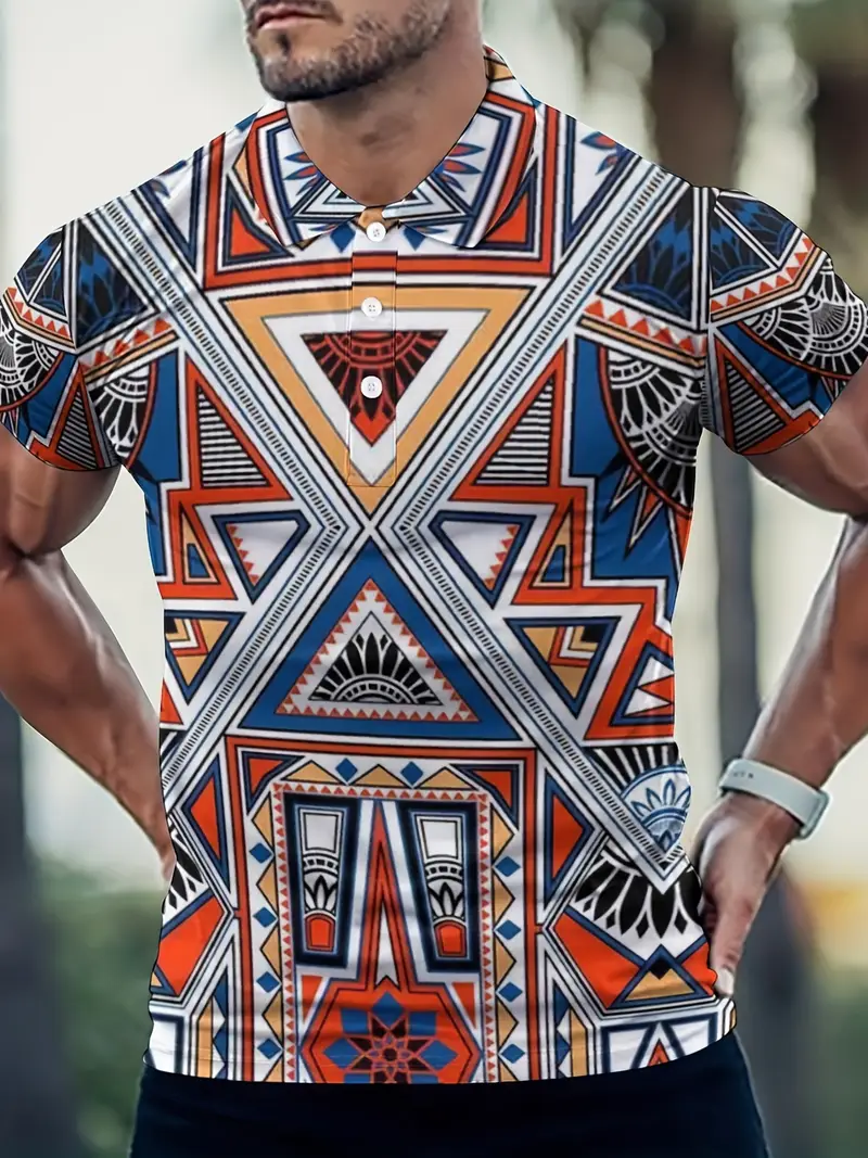 Bohemia Style Pattern Casual Slightly Stretch Button Up Temu Australia