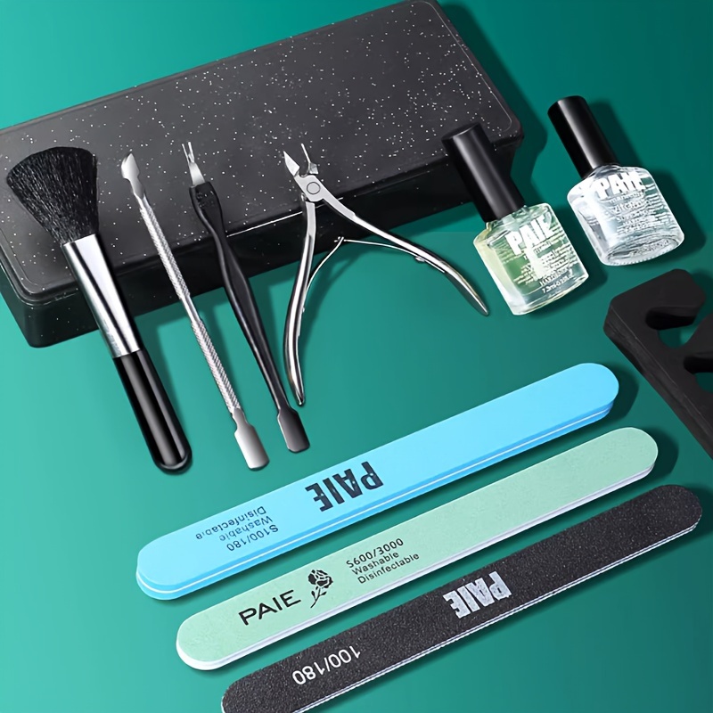 Manicure Tool Set Cuticle Nippers Cutter Kit Nail Sanding - Temu Ireland