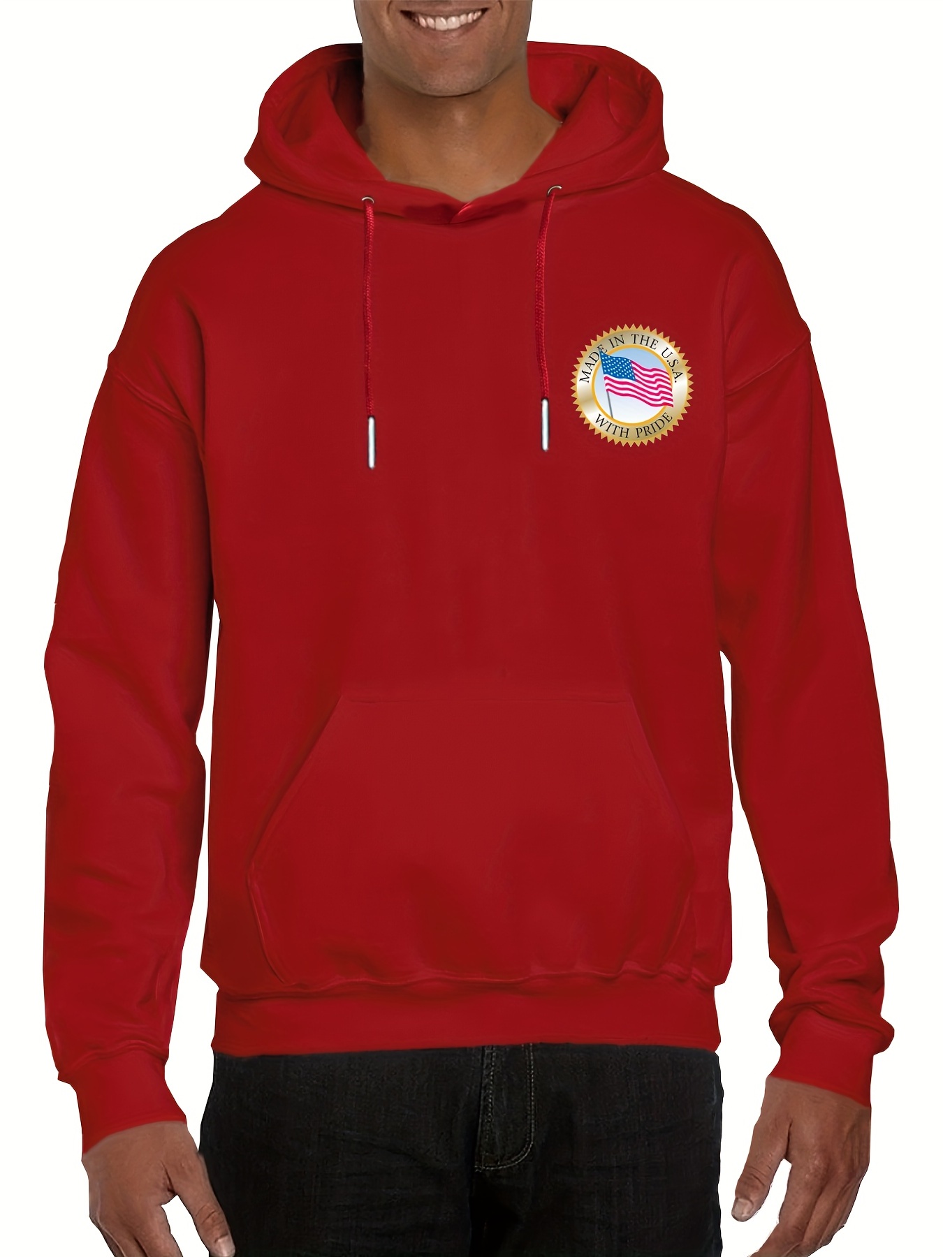 Men's Casual American Flag Graphic Print Hoodies Drawstring - Temu New ...