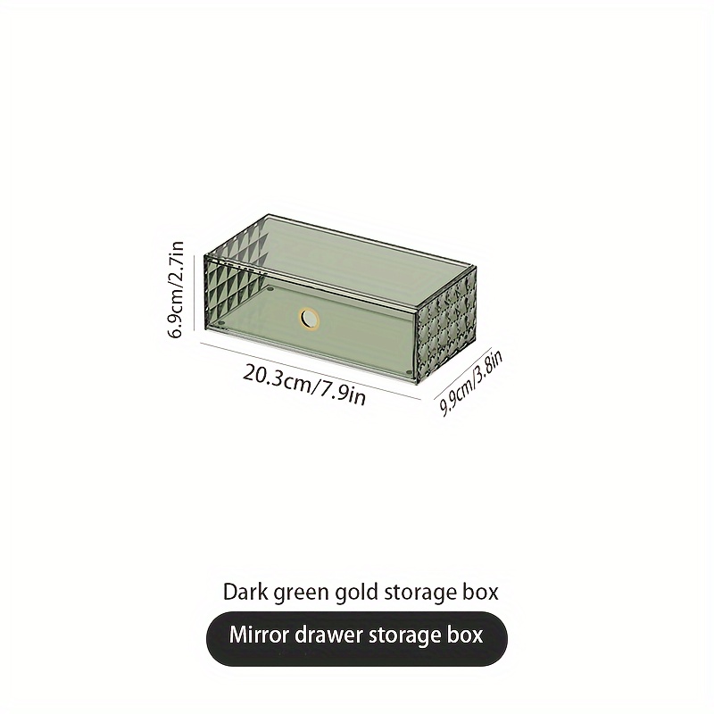 Storage Box Drawer Type Light Luxury Cosmetic Stackable - Temu Canada