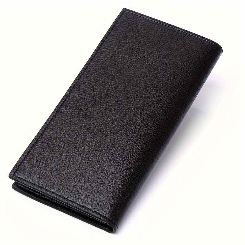 1pc mens new pu leather business long wallet multi card position lychee ...