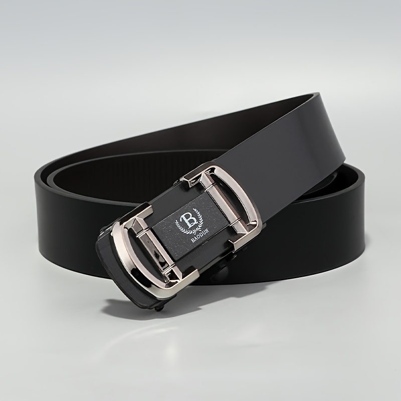 1pc Fashionable Versatile Frosted Automatic Toothless Buckle Mens Belt ...