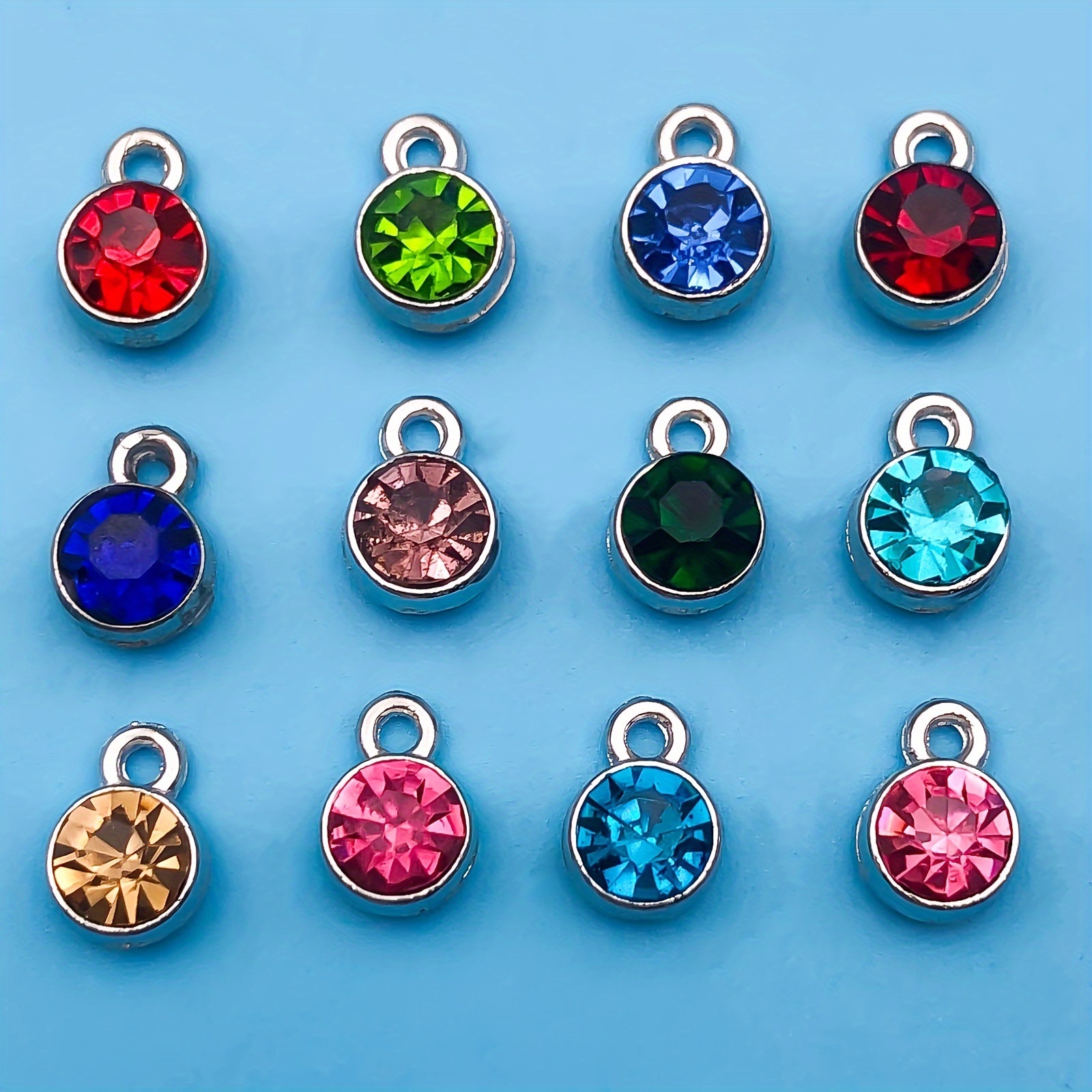 Randomly Mix Multicolour Inlaid Rhinestone Birthstone Charms - Temu ...