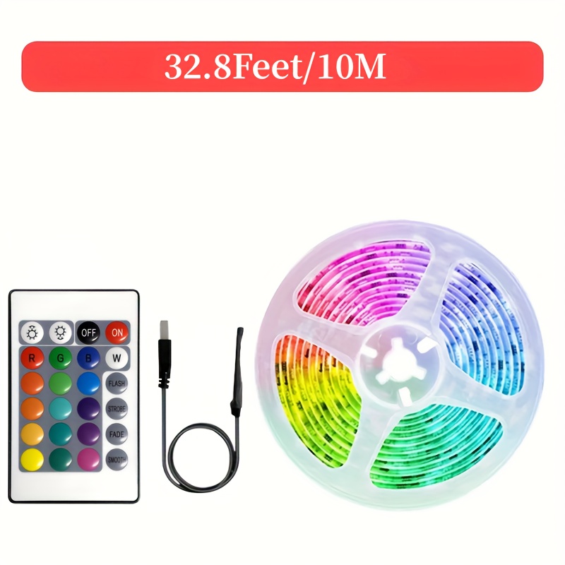 98.4 Led Strip Lights Bedroom Music Sync Color Changing Led - Temu ...