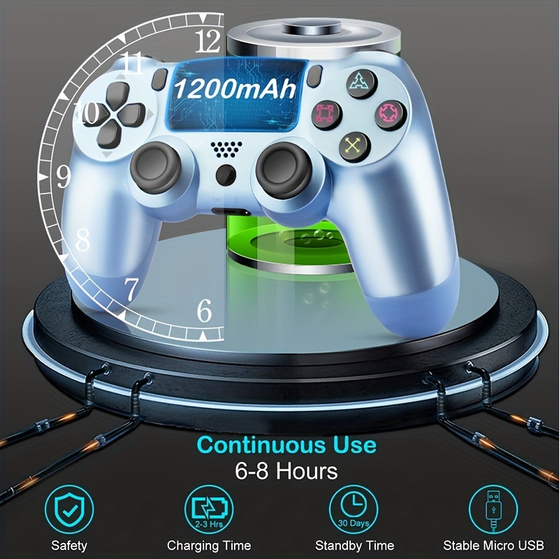 בקר אלחוטי (2 חבילות) ל PS4 בקר עם אור מנועים - Temu