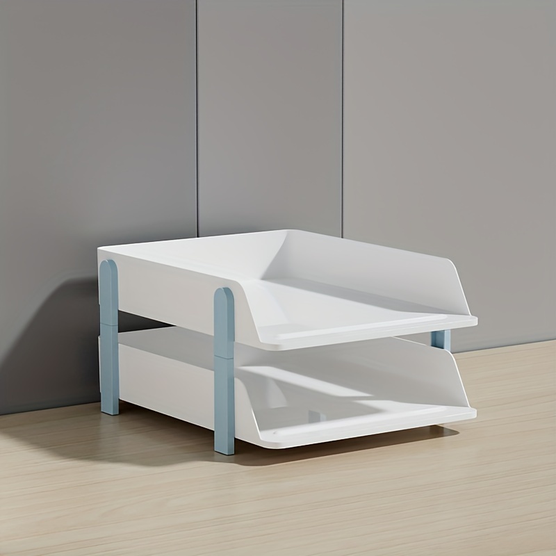 Double layer Desktop Cosmetic Stationery Storage Holder - Temu United ...