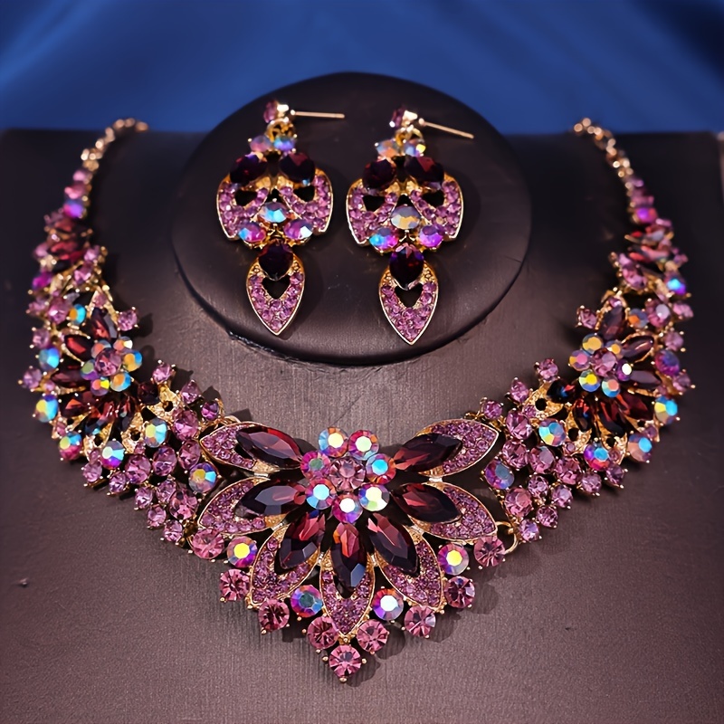 Glamorous Jewelry Accessories Set High end Rhinestone - Temu United Kingdom