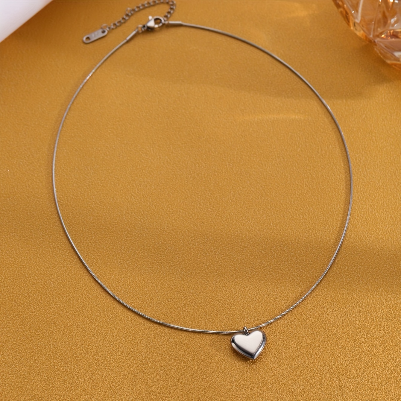 Compact Exquisite Love Heart Pendant Stainless Steel Vintage - Temu ...